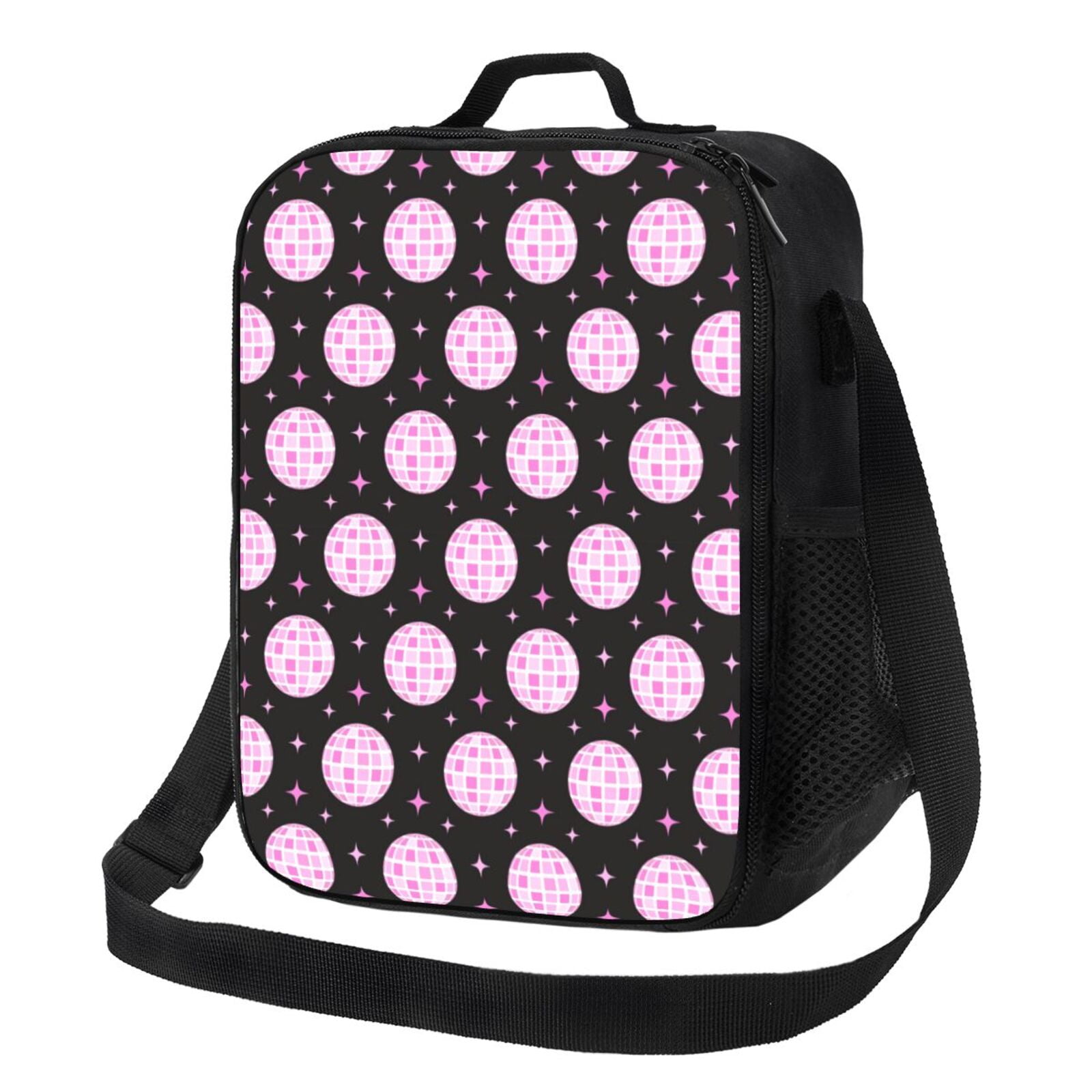 Lunch Box for Women Men Pink Groovy Disco Ball Insulated Lunch with ...