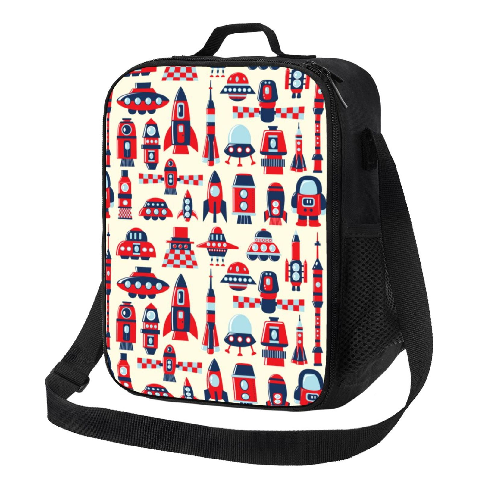 Lunch Box for Women Men Rocket Pattern Insulated Lunch with Adjustable ...