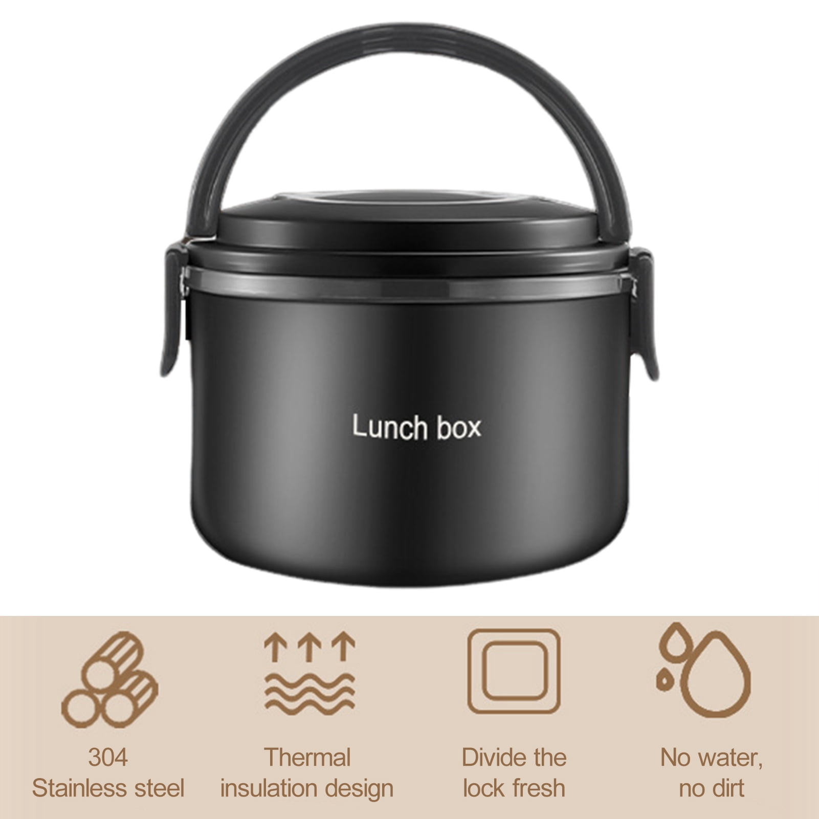 Lunch Box with Built-in Sauce Dish Portable Lunch Container with ...