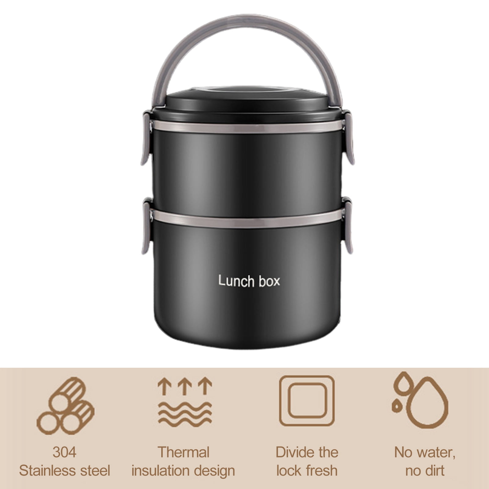 Lunch Box with Built-in Sauce Dish Portable Lunch Container with ...