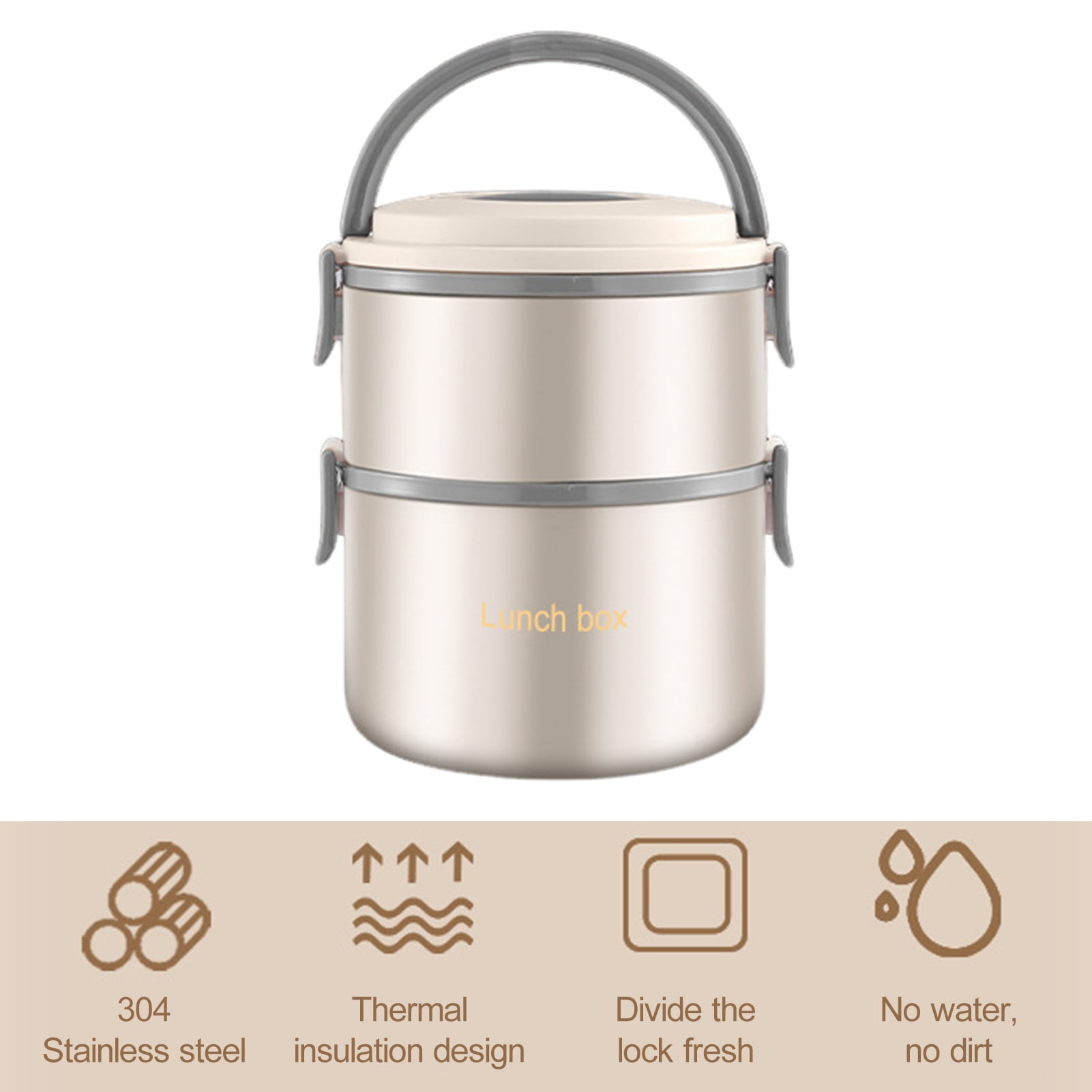 Lunch Box with Built-in Sauce Dish Portable Lunch Container with ...