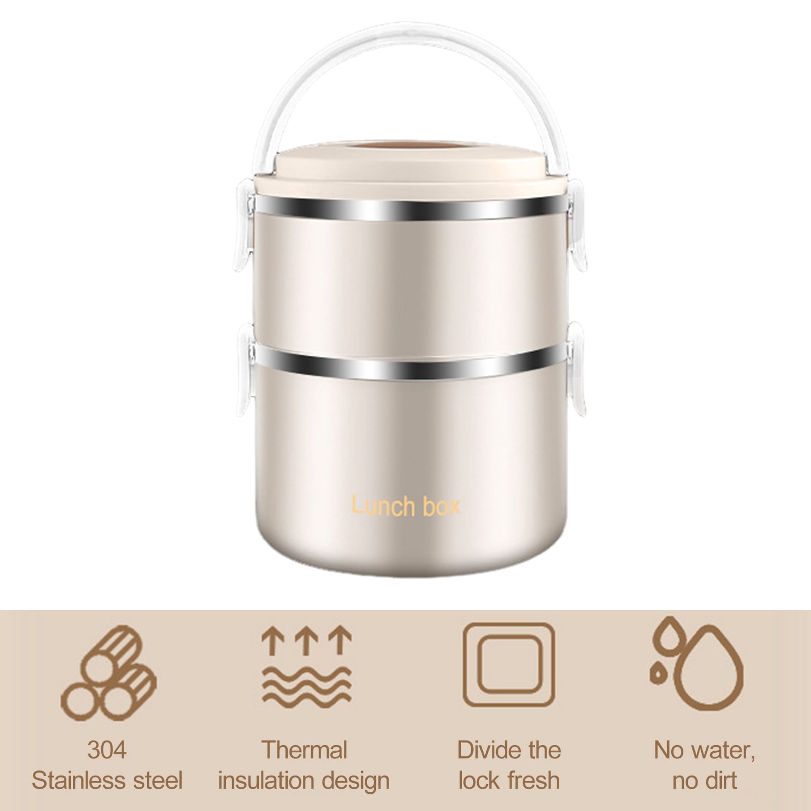 Lunch Box with Built-in Sauce Dish Portable Lunch Container with ...