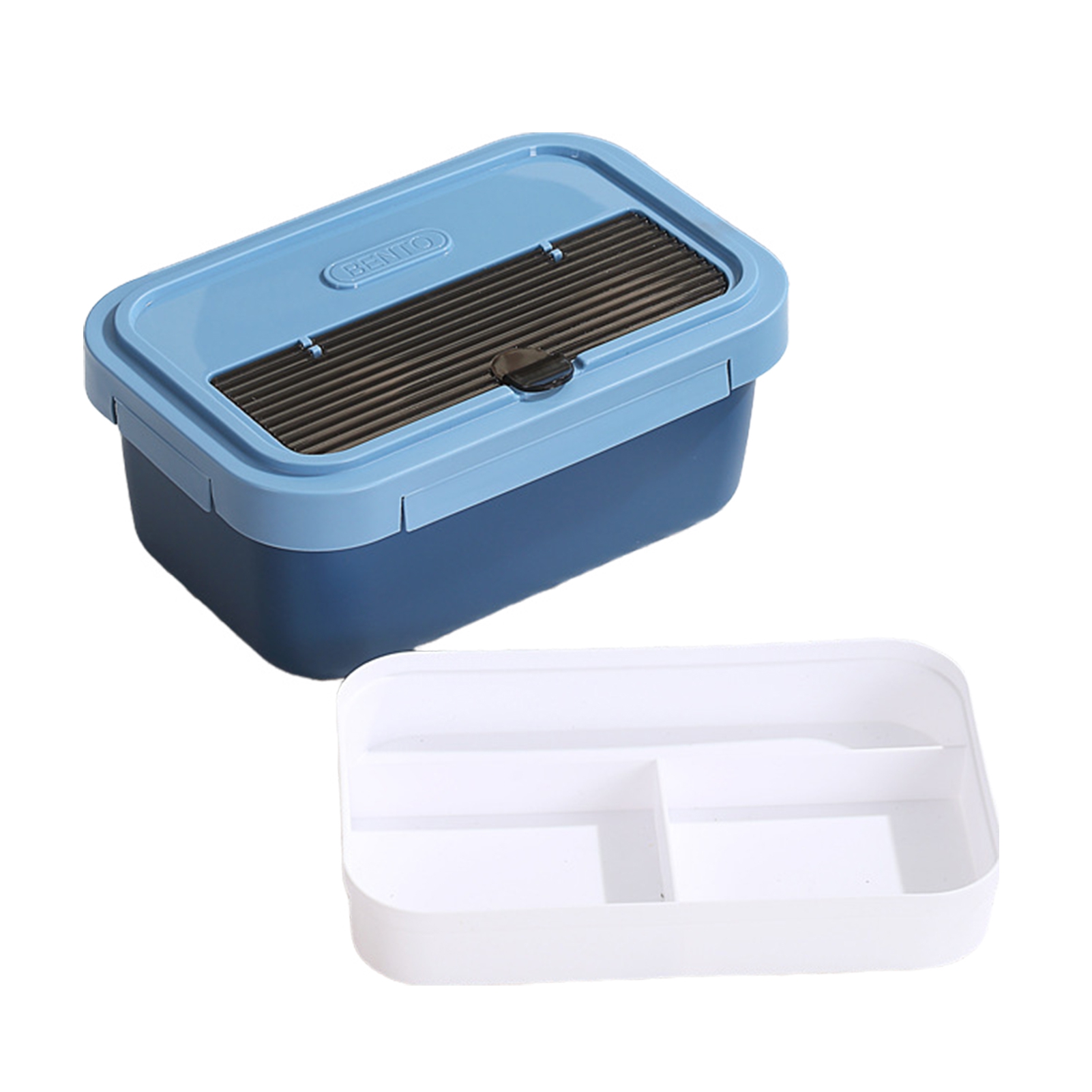 Lunch Box with Cutlery Compartment Bento Box Lunch Box 2 Compartment ...