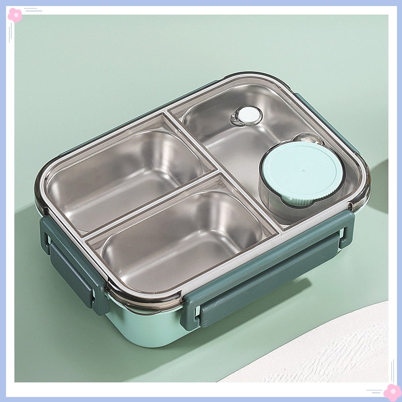 Lunch Box with Tableware, Stainless Steel Bento Box Adult, Leakproof ...