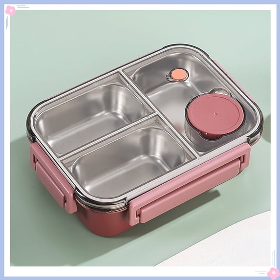 Lunch Box with Tableware, Stainless Steel Bento Box Adult, Leakproof ...