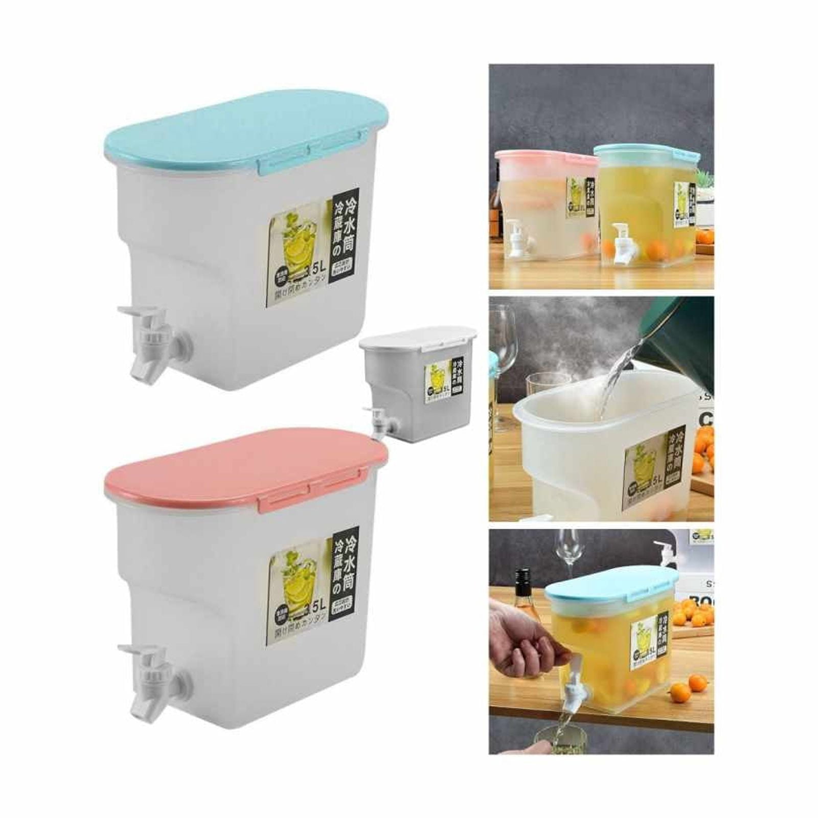Lunch Boxes for Adults Drink Dispenser With Faucet Fridge Drink ...
