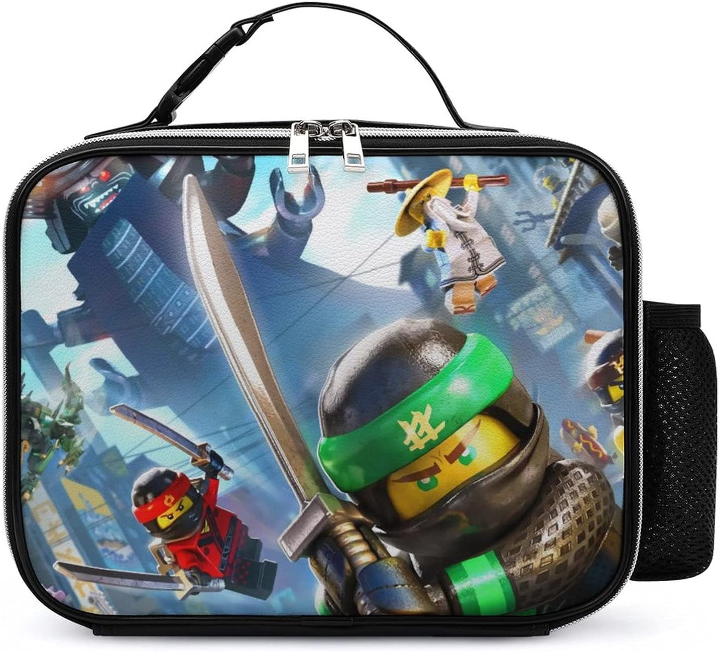 Lunch Boxes Ninjago Leather Insulated Lunch Bags Reusable Meal Pack ...