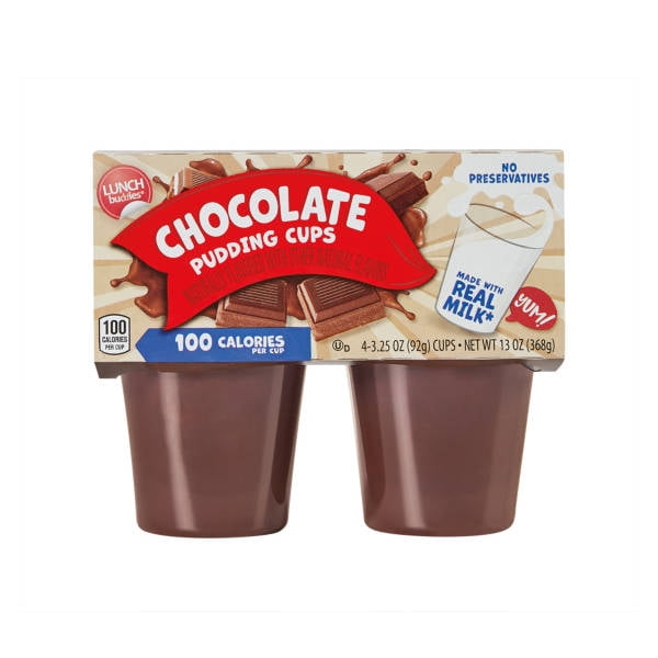 Lunch Buddies Chocolate Pudding Cups - 4 pack, 3.2 oz - Pack of 2 ...