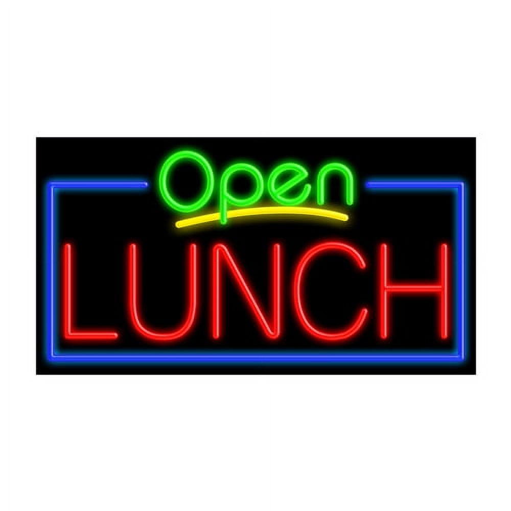 Lunch Glass Neon Sign 37"L x 20"H #15786 - Walmart.com