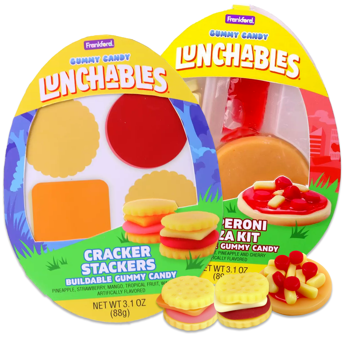 Lunch Gummy Pizza and Cracker Stackers Easter Eggs Variety Pack (Pack ...