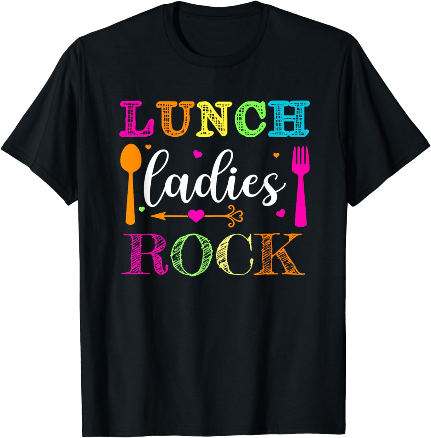 Lunch Ladies Rock! Funny Cafeteria Squad School Lunch Lady T-Shirt ...