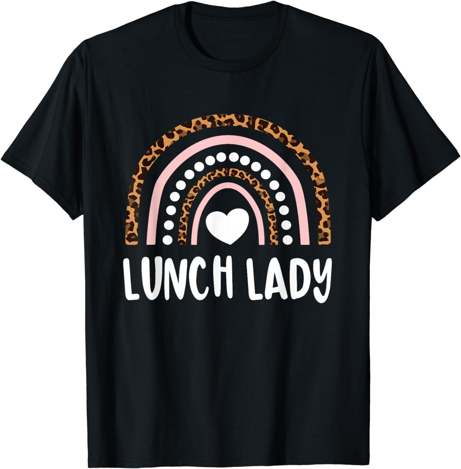 Lunch Lady Crew Appreciation Leopard Print Rainbow T-Shirt - Walmart.com