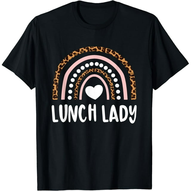 Lunch Lady Crew Appreciation Leopard Print Rainbow T-Shirt - Walmart.com