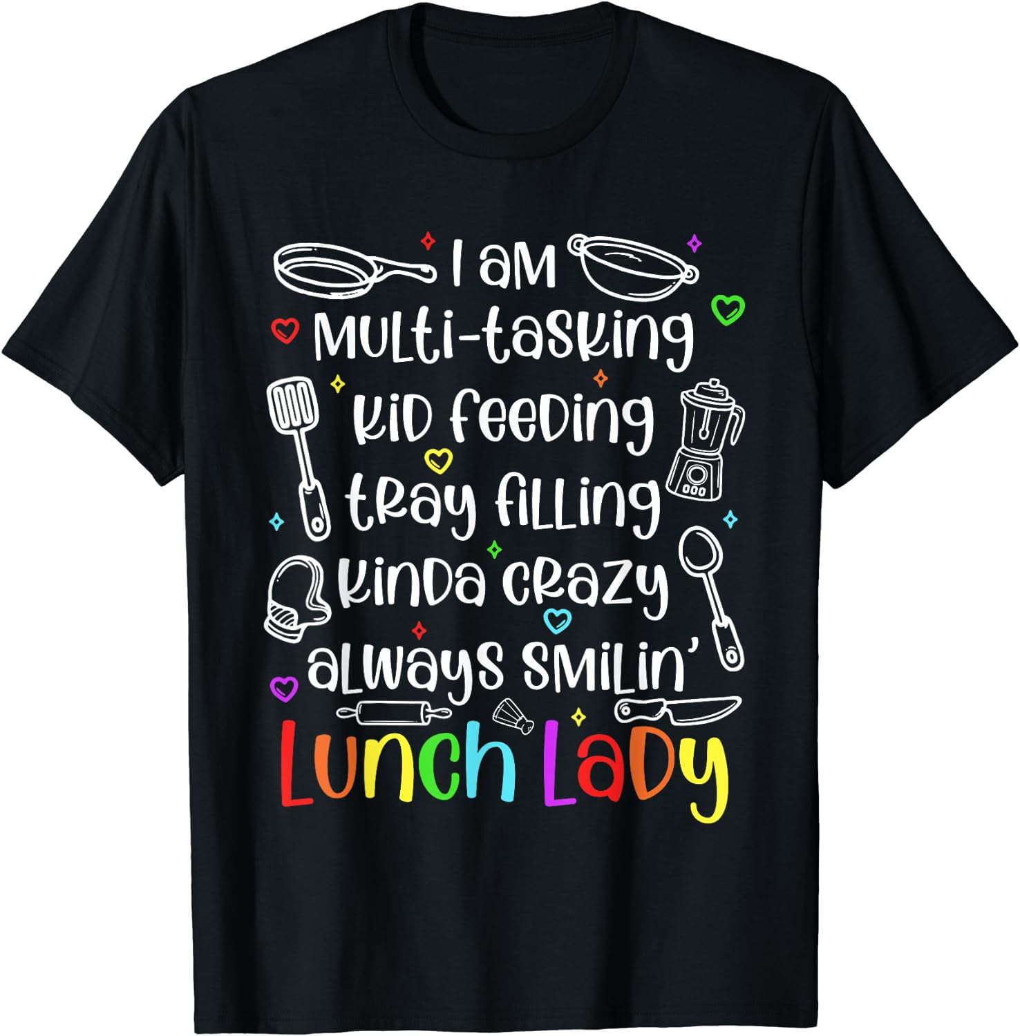 Lunch Lady Cute Appreciation Cafeteria Worker Back To School T-Shirt ...