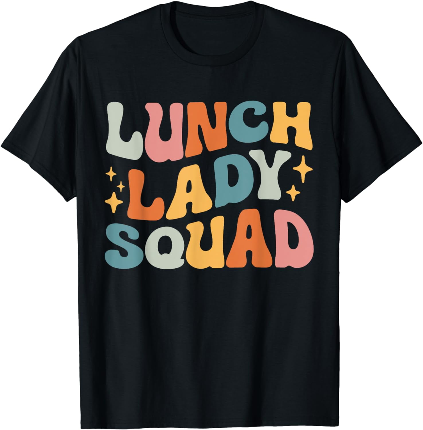 Lunch Lady Squad - Retro Lunch Ladies Rock Cafeteria Crew T-Shirt ...