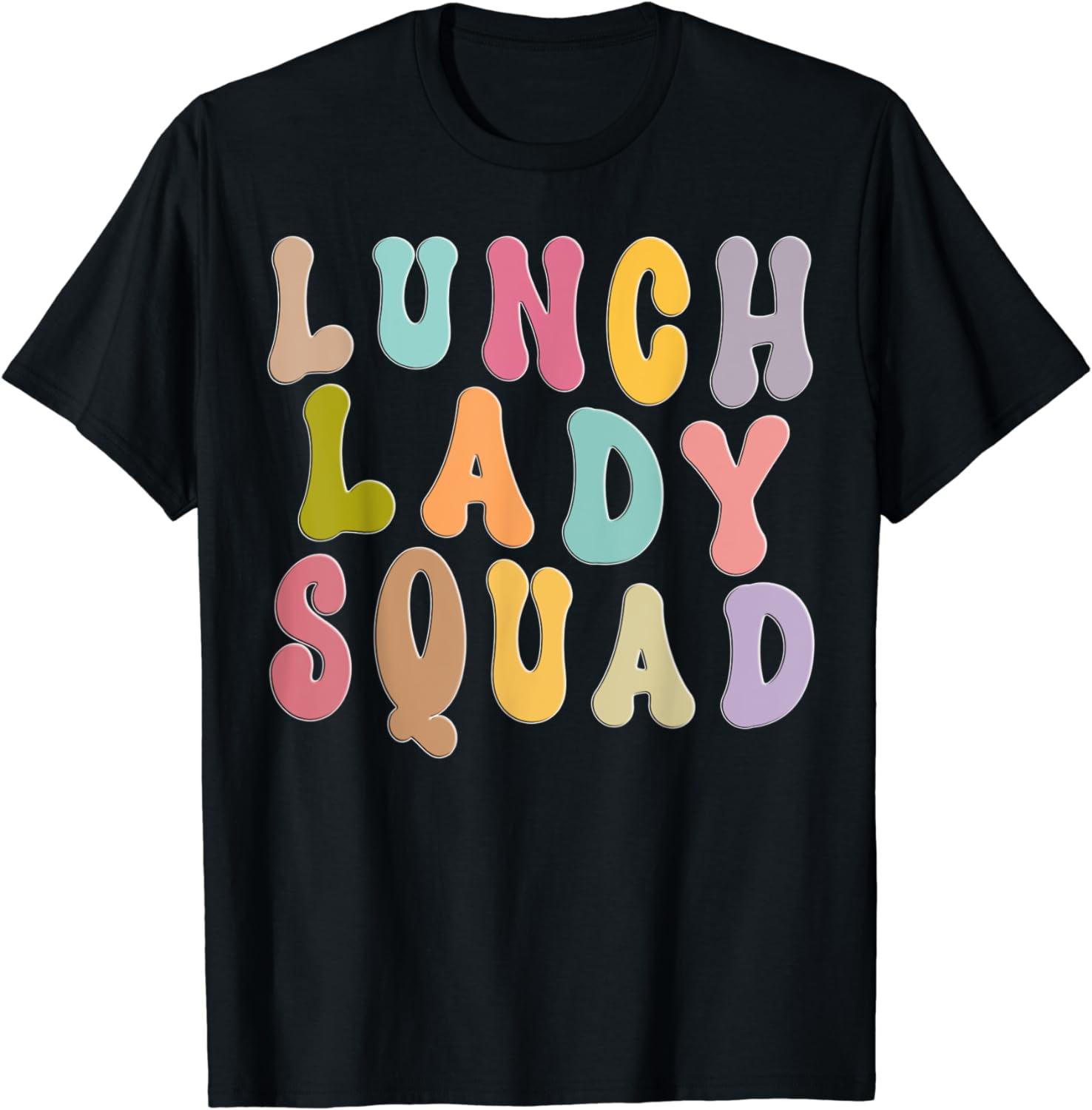 Lunch Lady Squad School Cafeteria Crew Food Service Groovy T-Shirt ...