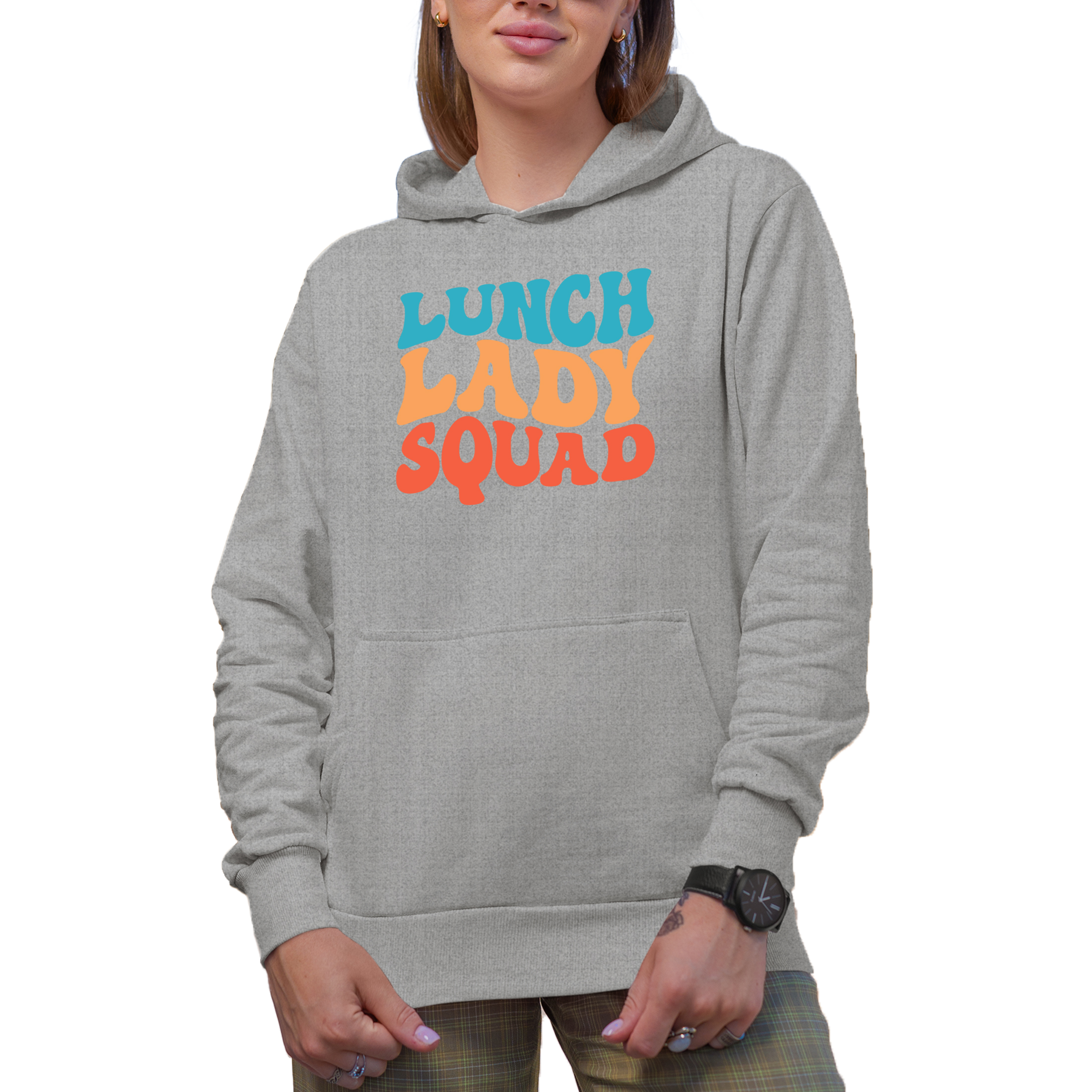 Lunch Lady Squad, School Themed, Groovy Retro Wavy Text Merch Gift ...