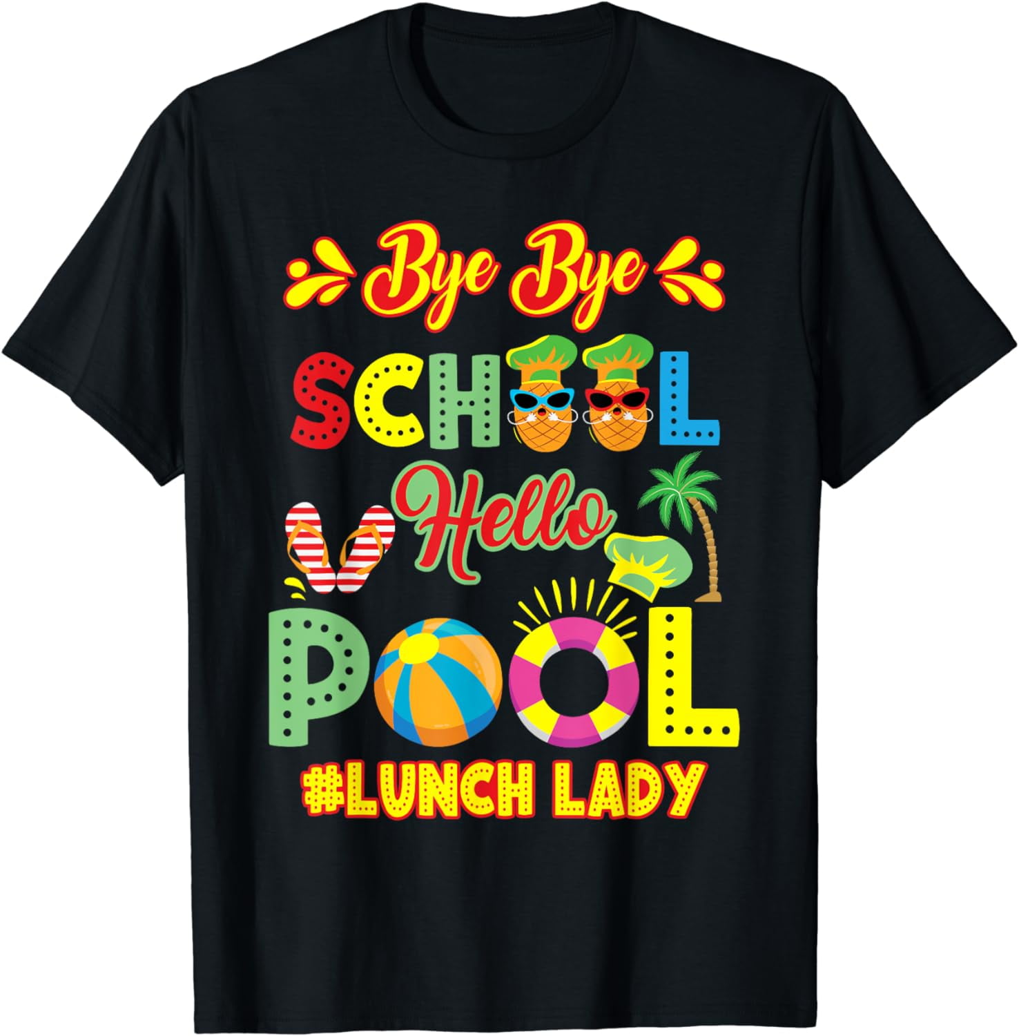 Lunch Lady Summer Break Lunch Lady Off Duty School Cafeteria T-Shirt ...