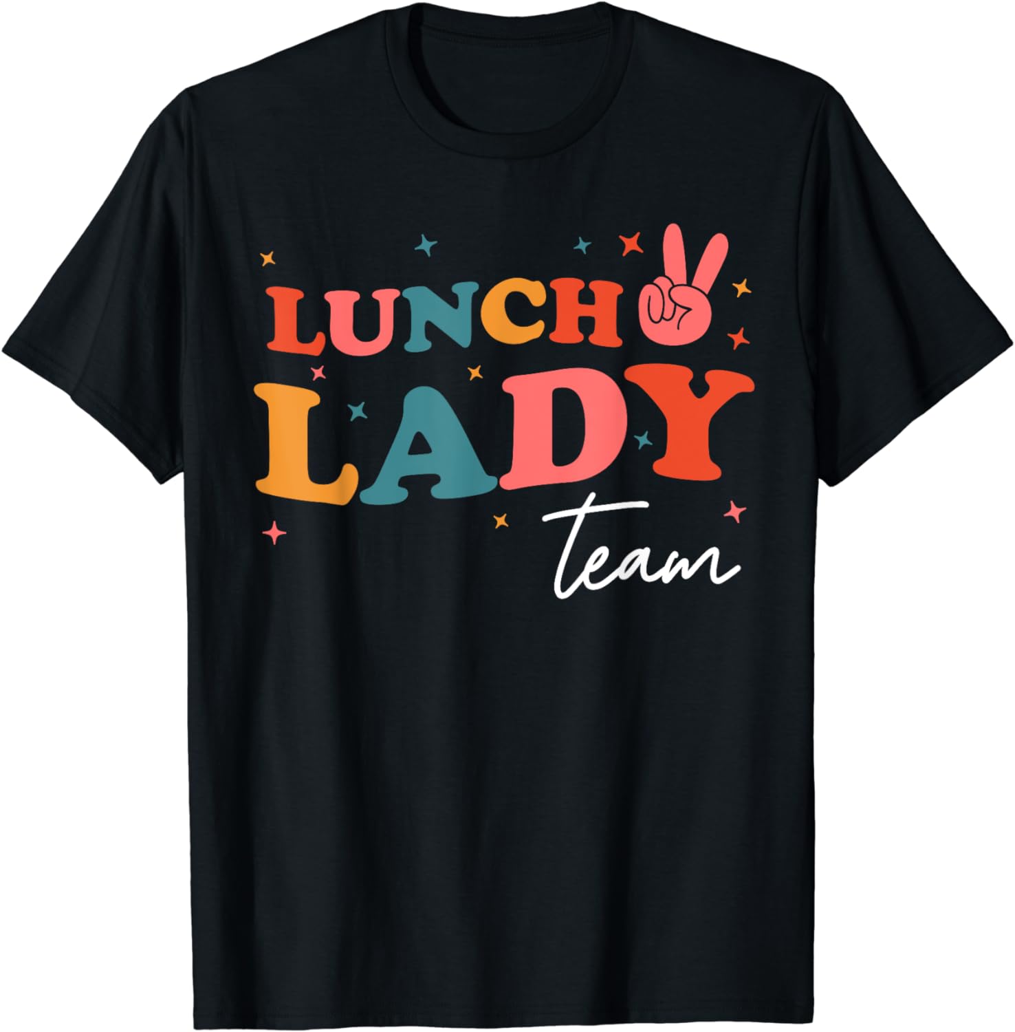 Lunch Lady Team Retro Groovy Vintage First Day Of School T-Shirt ...