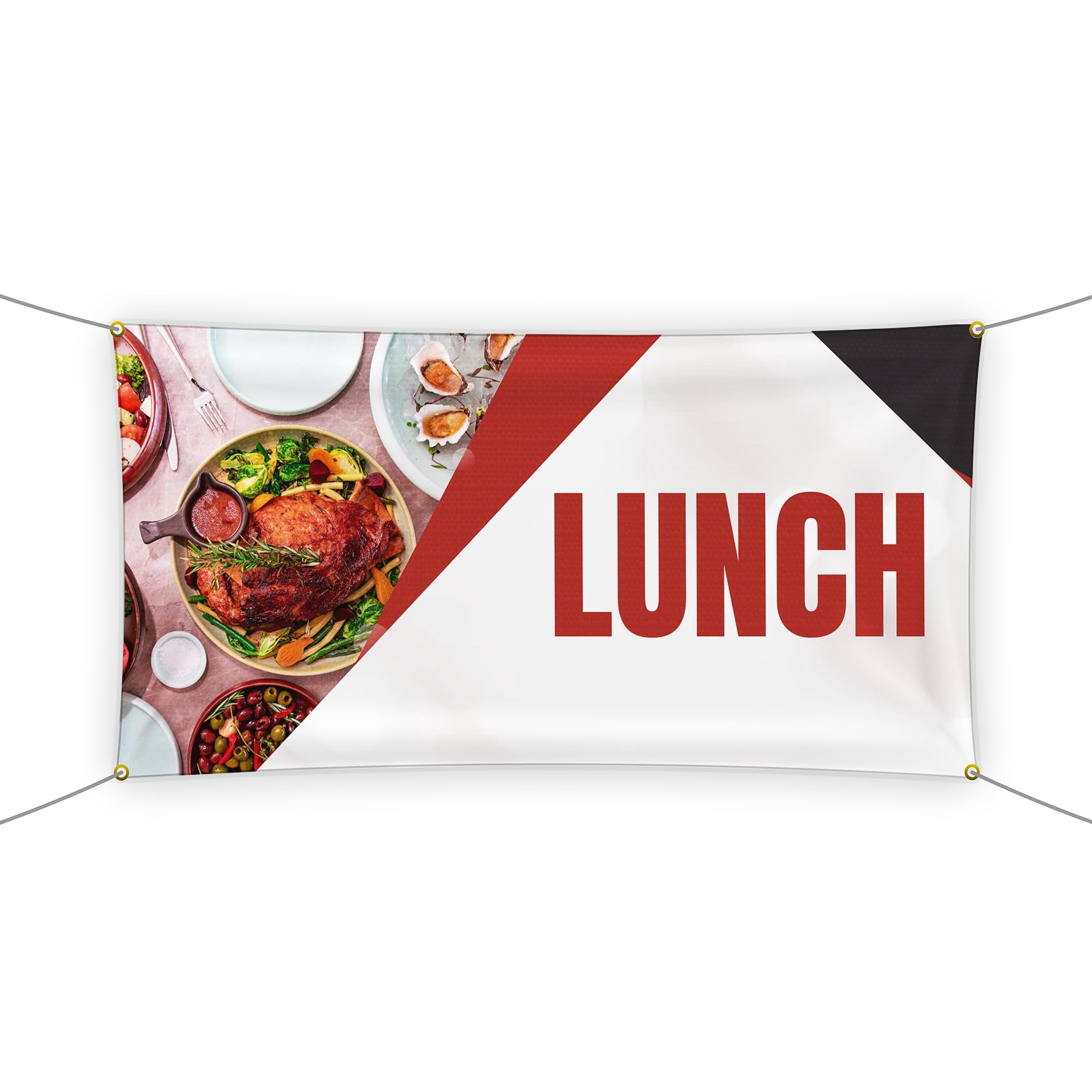Lunch Large Banners and Signs for Outdoor by DreamController-Polyester ...