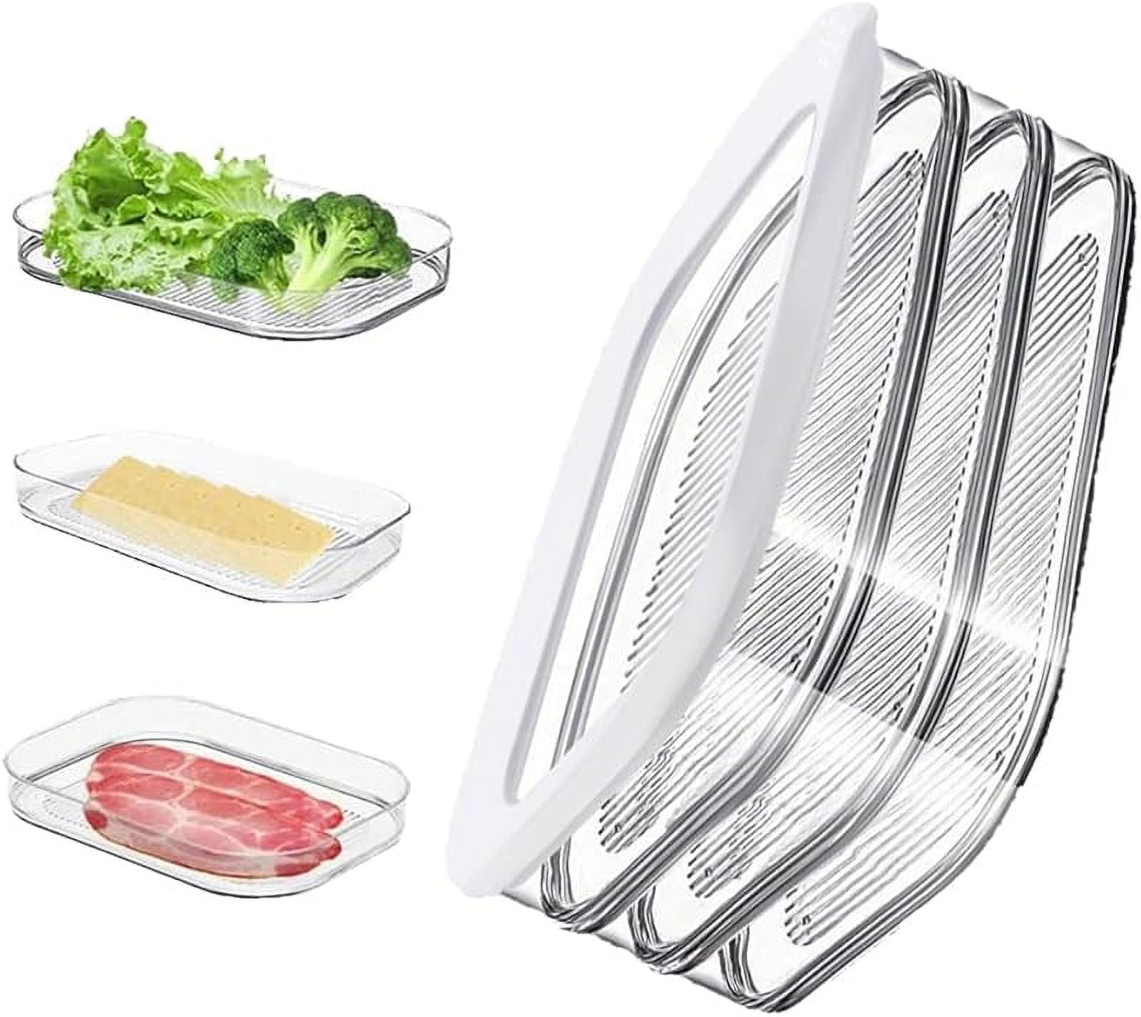 Lunch Meat Container for Refrigerator, 3 Layer Stackable Deli Meat ...