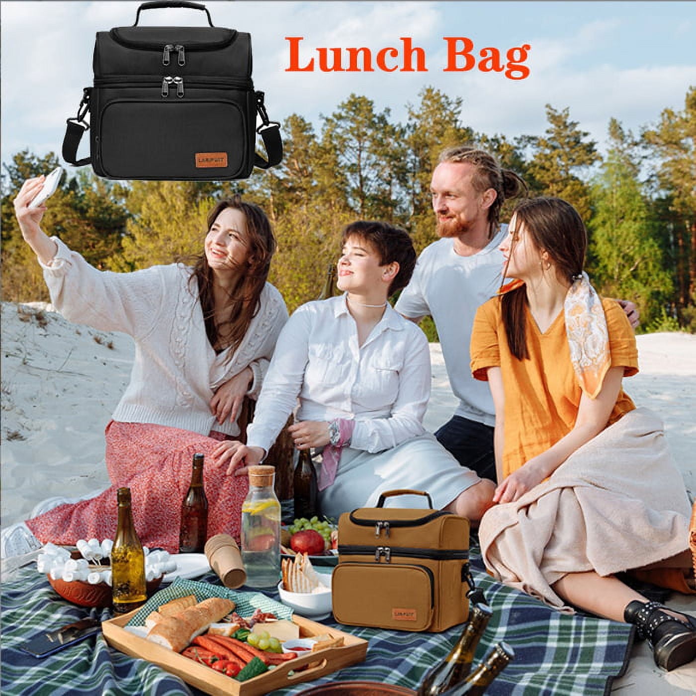 Lunch Pack Aluminum Foil Insulation Pack Can Be Sloping Picnic Pack 14 ...