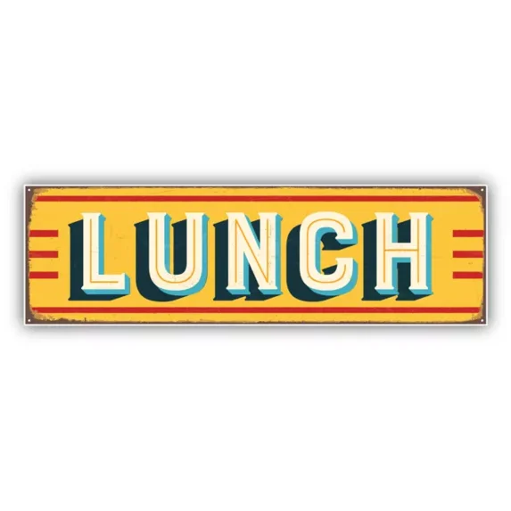 Lunch Retro Sticker Phone Decal Water Bottle Stickers Car Decals ...