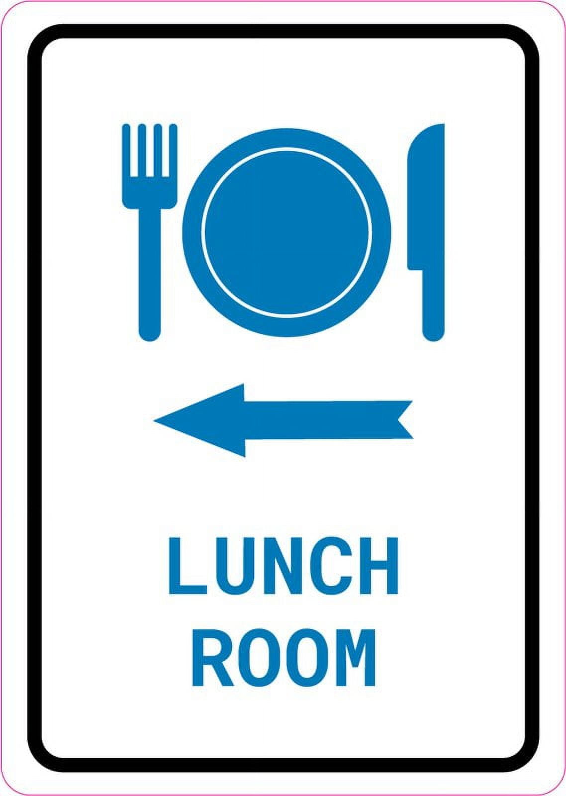 Lunch Room Left Arrow Sign Metal 12"X8" Rust Free Aluminum,Indoor ...
