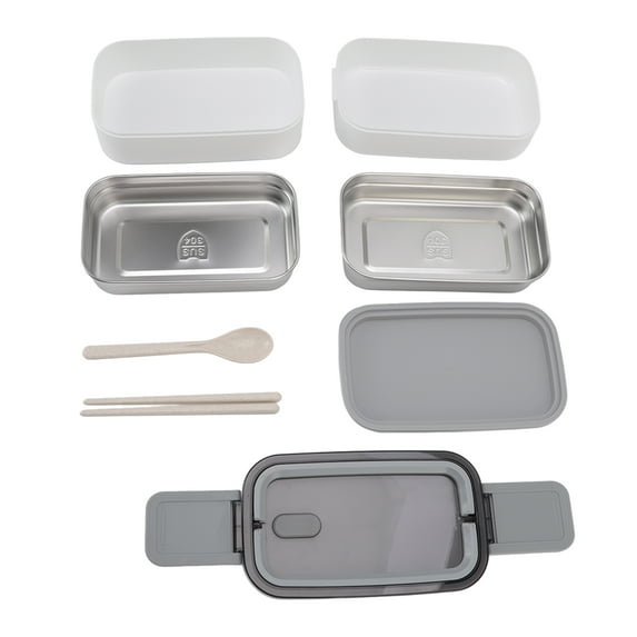 Lunch Storage Box, Double Layers Stainless Steel Safe Bento Box For ...