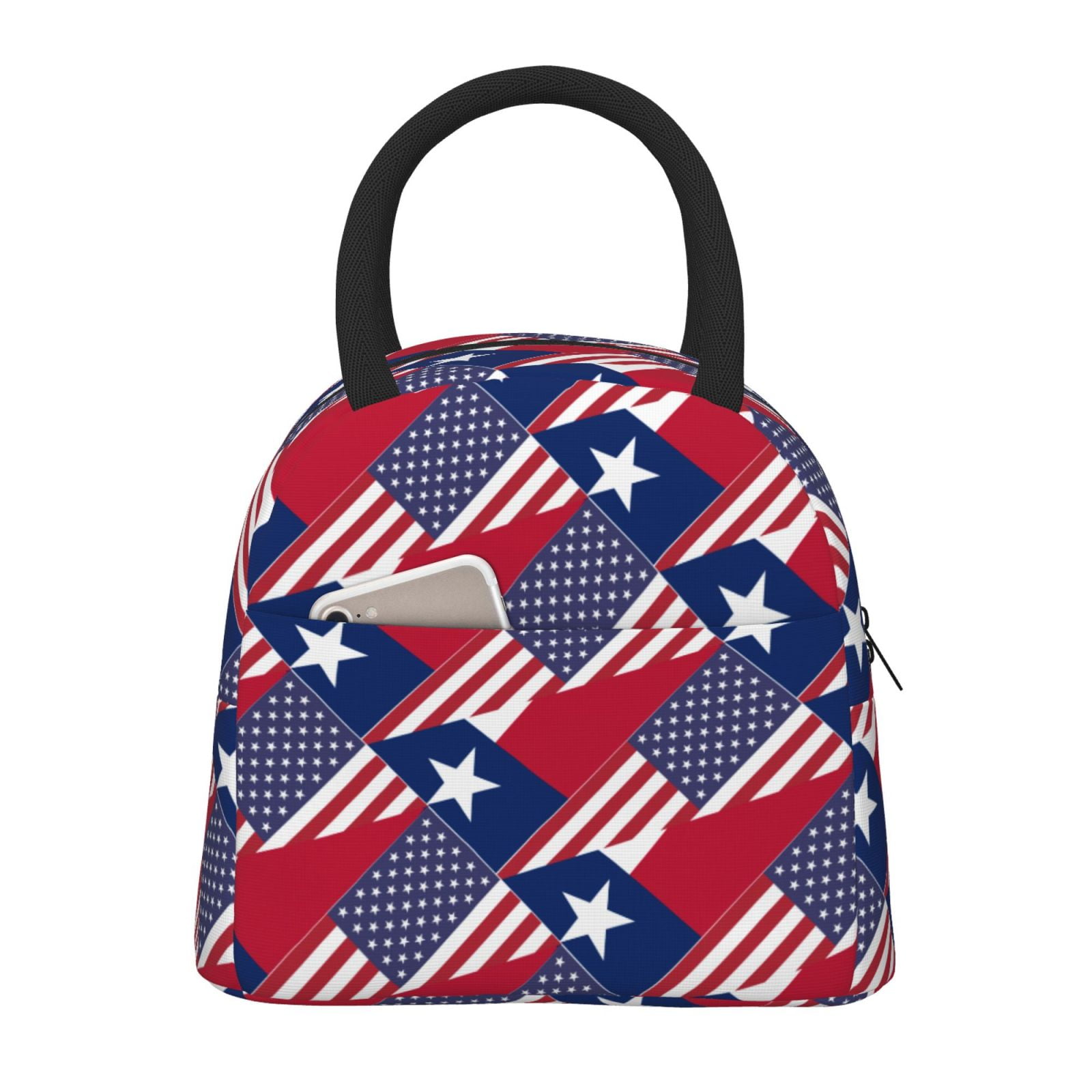 Lunch Tote Bag America Texas Flag Trendy Lightweight Reusable Stylish ...