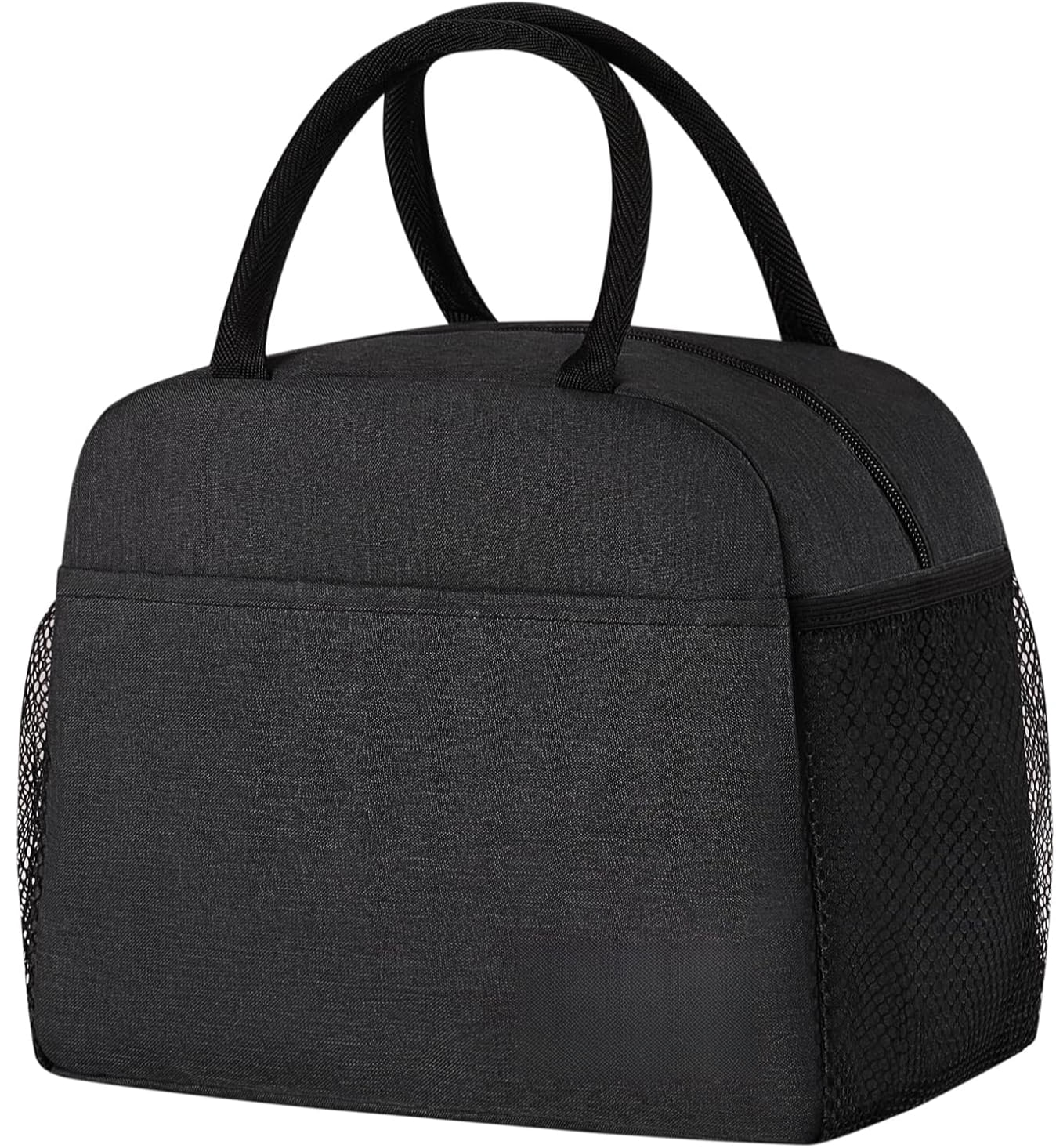 Lunch bag, with pockets on the front and mesh pockets on both sides, a ...