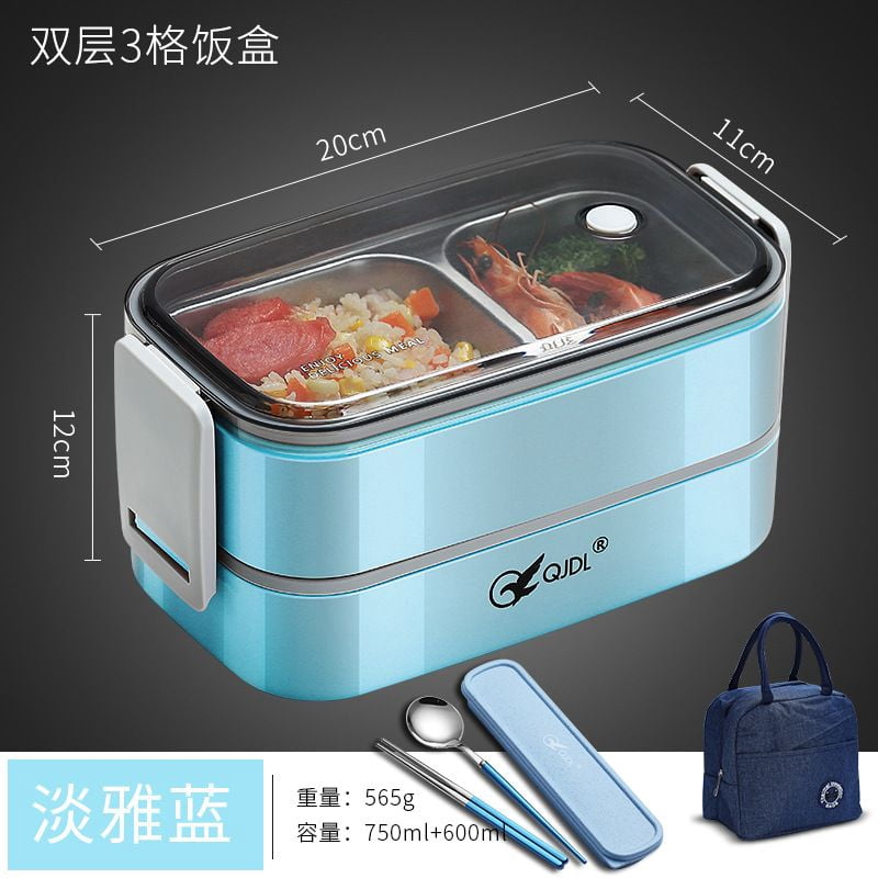 Lunch box can be heated in microwave oven portable 304 stainless steel ...