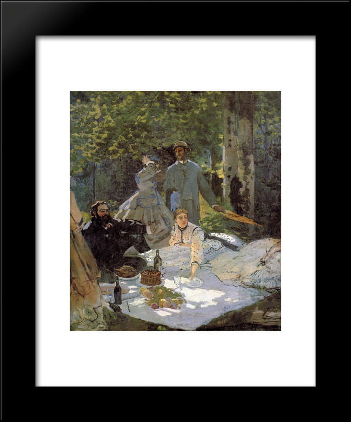 Lunch on the Grass (central panel) 20x24 Framed Art Print by Monet ...