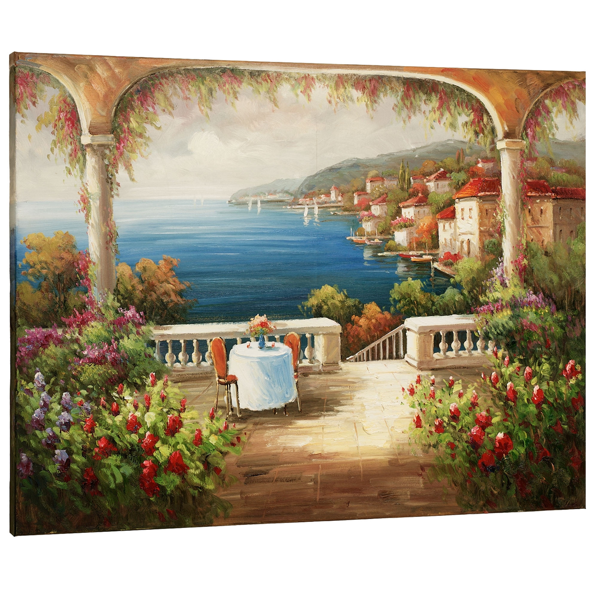 Lunch with a View Canvas Wall Art Multi Jewel - Walmart.com