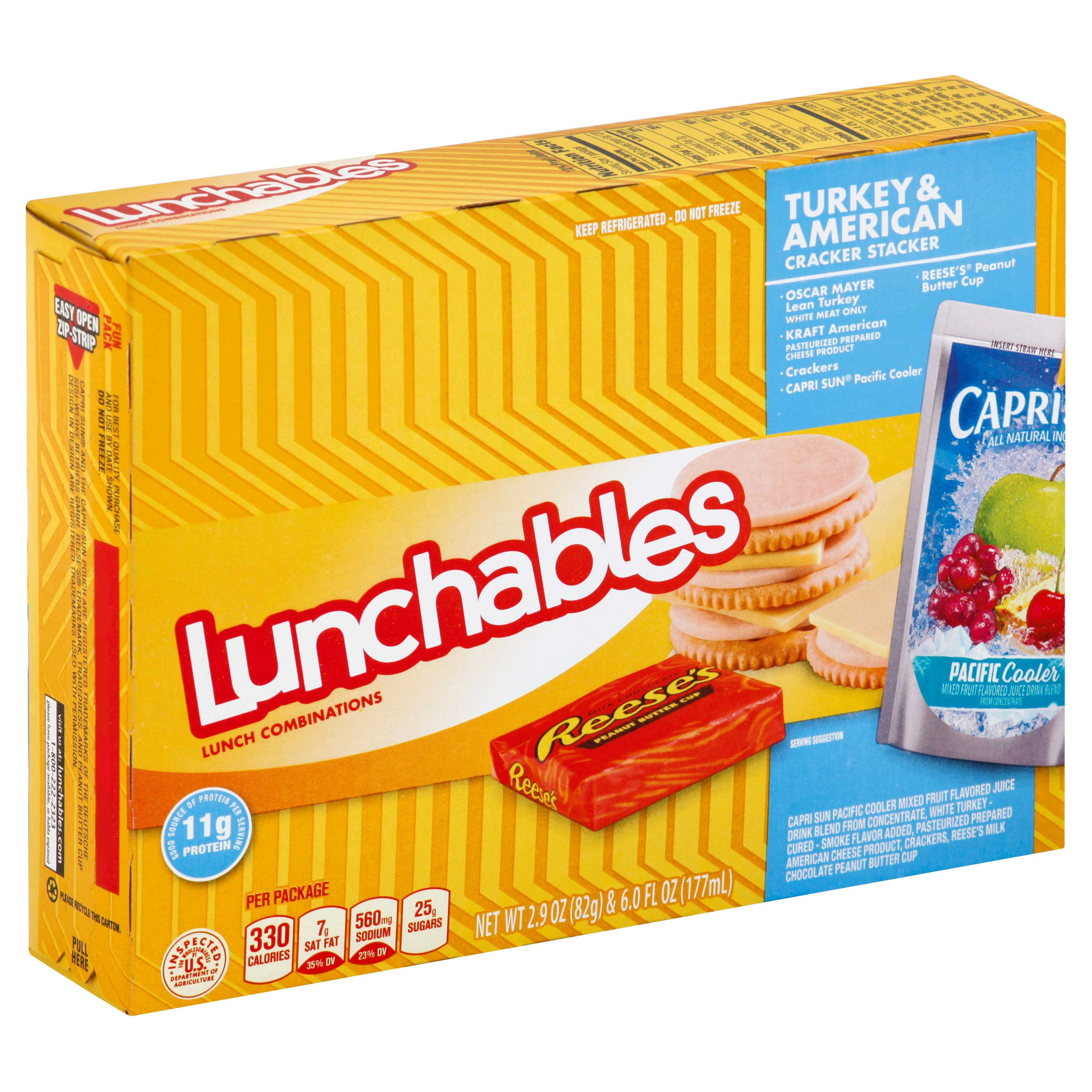 Lunchable Turkey and Cheese with Capri Sun Convenience Meal, 8.9 Ounce ...