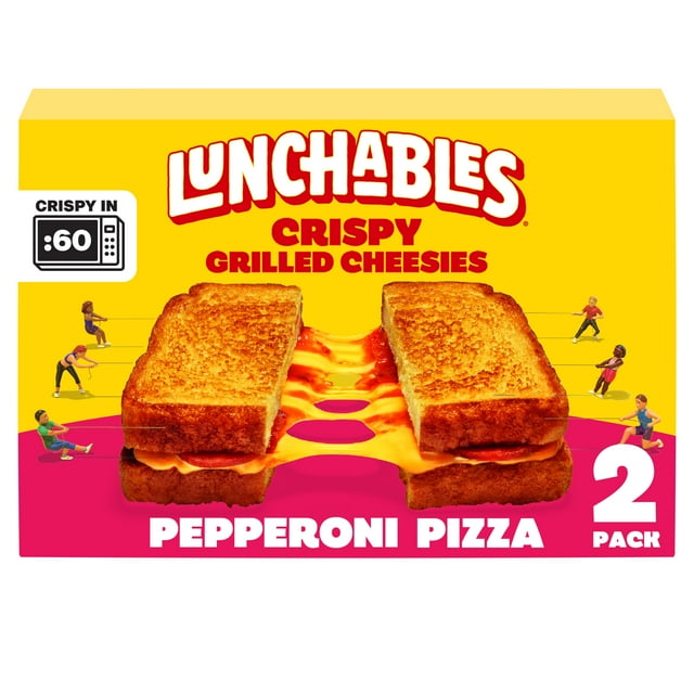 Lunchables Crispy Grilled Cheesies, Pepperoni Pizza Sandwich, 2 Pack ...