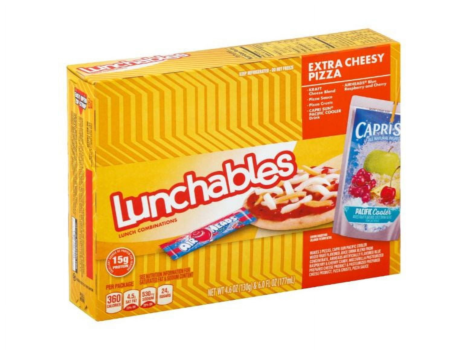 Lunchables Extra Cheesy Pizza with Airheads White Mystery Candy and ...