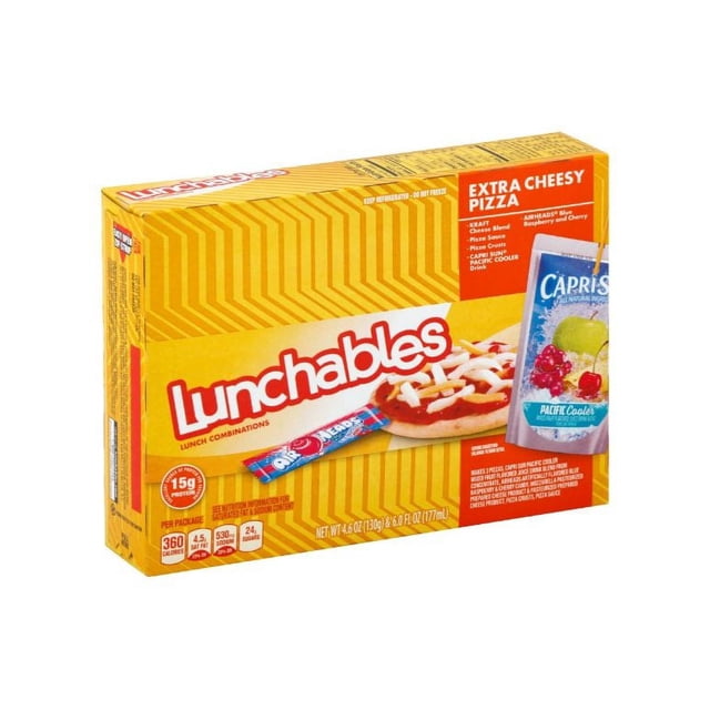 Lunchables Extra Cheesy Pizza with Airheads White Mystery Candy and ...