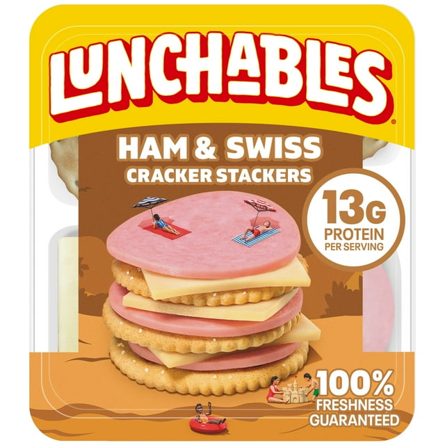 Oscar Mayer Lunchables Ham and Swiss Cheese Meat Snack, Cracker ...