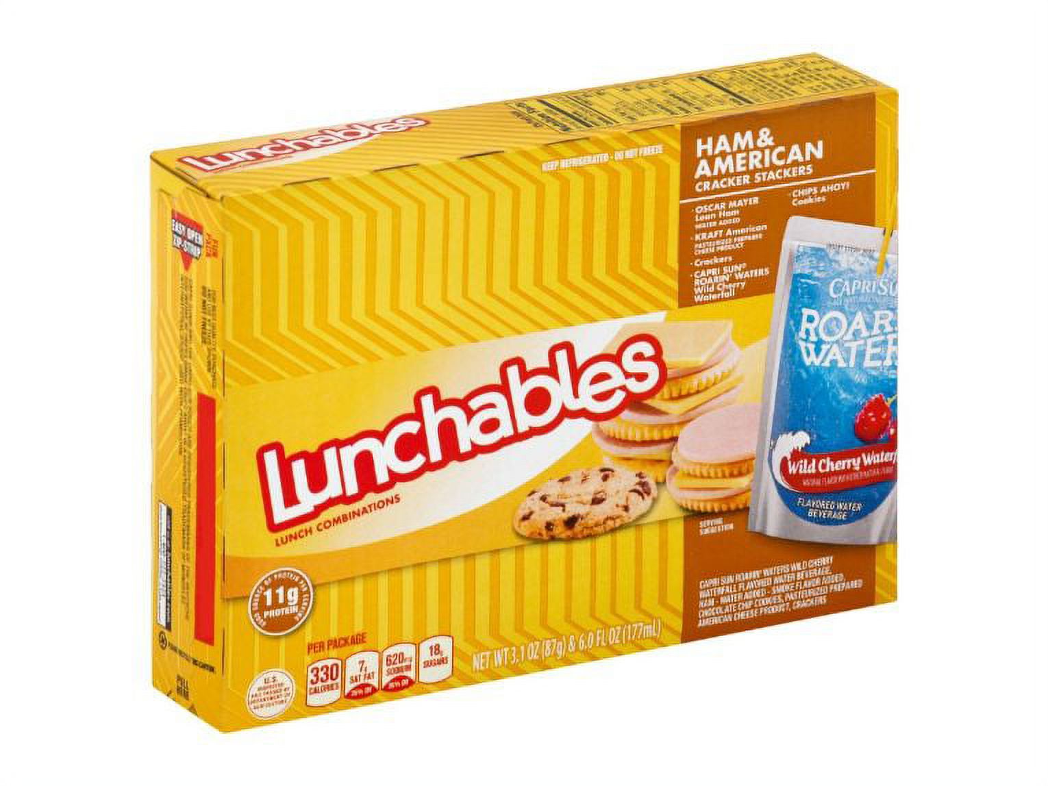 Lunchables Ham and American Cracker Stackers with Chocolate Chip ...