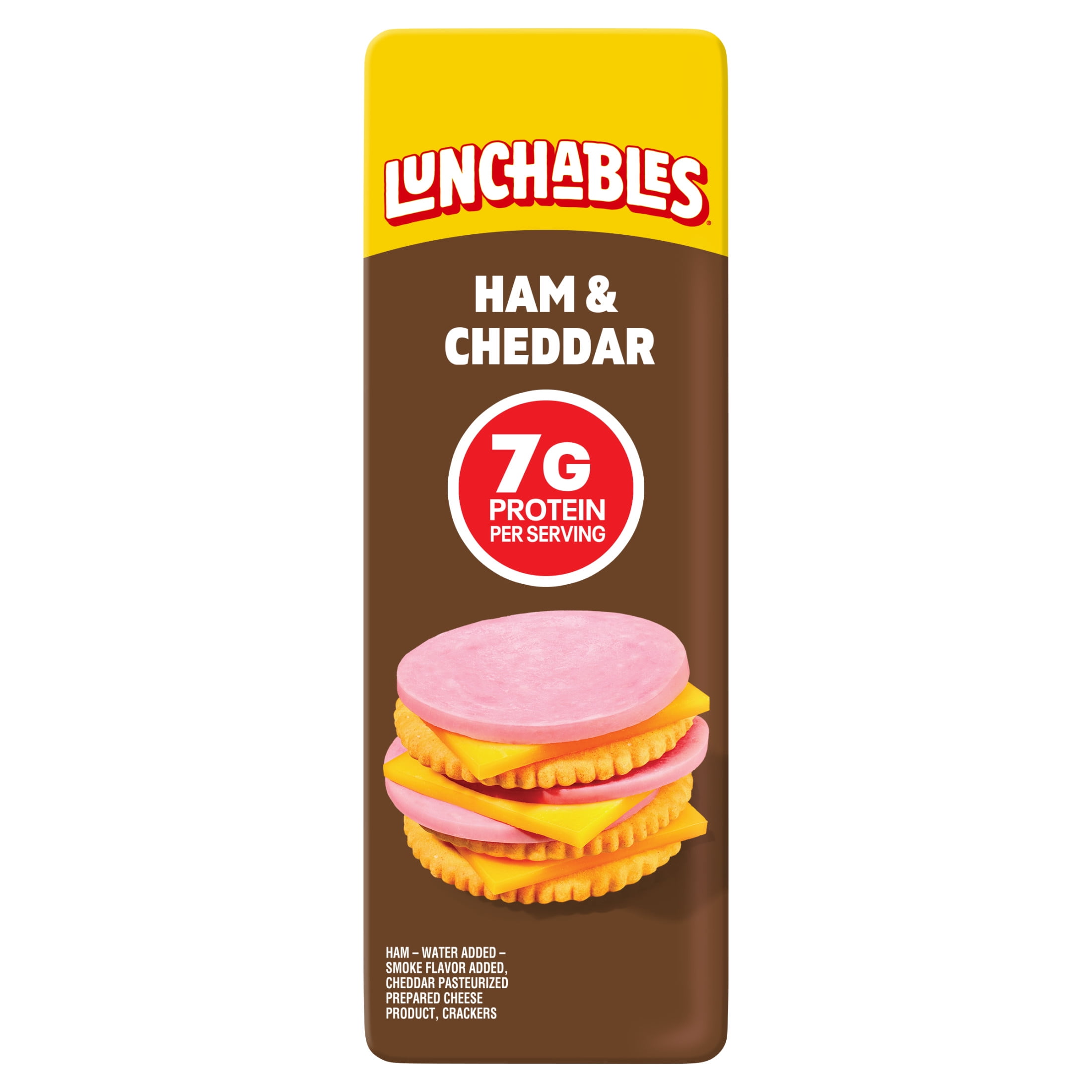 Lunchables Ham and Cheddar Cracker Stackers Value Snack Kit, 1.9 oz ...