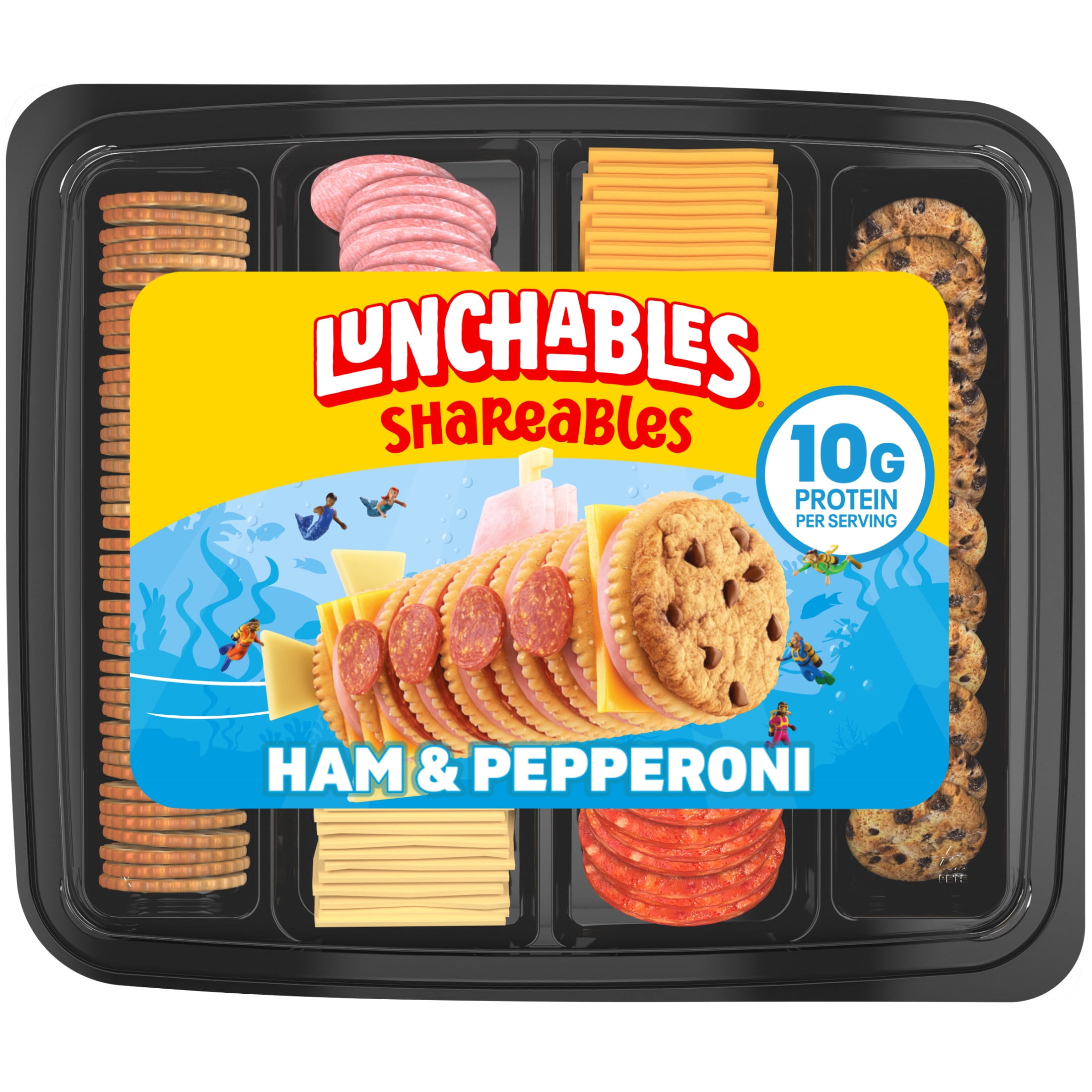 Lunchables Ham & Pepperoni Made with Chicken and Pork, Cheddar ...