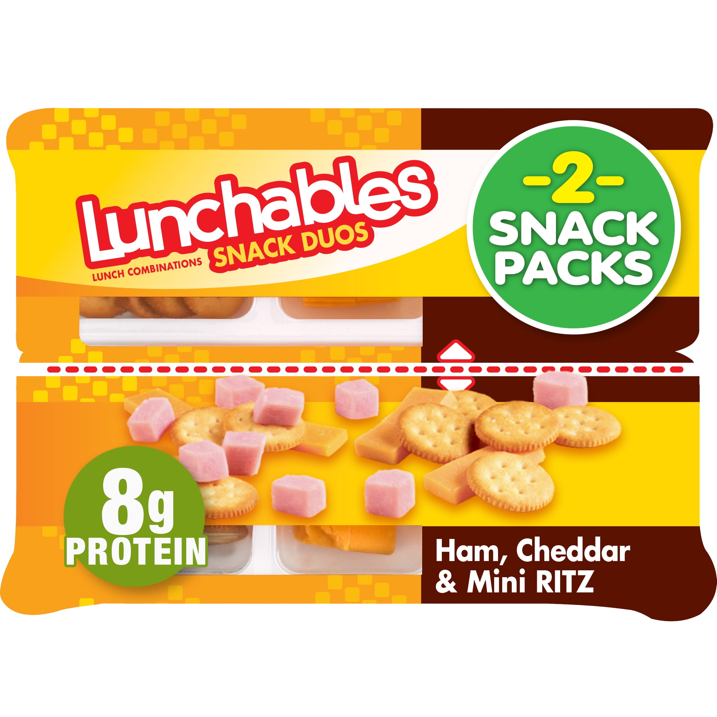 Brandclub - Lunchables Snack Duos Ham and Cheddar Cheese Mini Cracker ...
