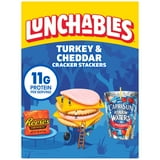 Lunchables Pre-Made Turkey & Cheddar Cheese Cracker Stackers, School ...
