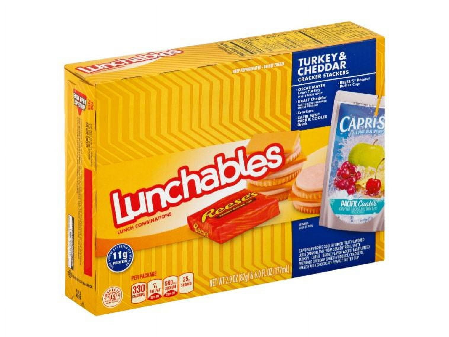 Lunchables Turkey and Cheddar Cracker Stackers with Reese's Peanut ...