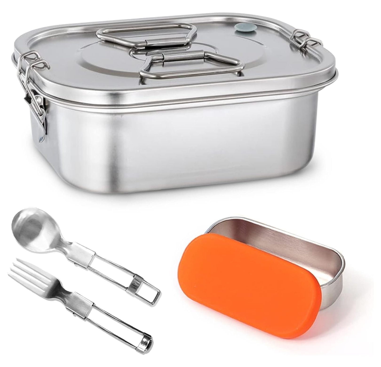 Lunchbox stainless steel for Adults or Kids, Lunch Box Two Compartments ...