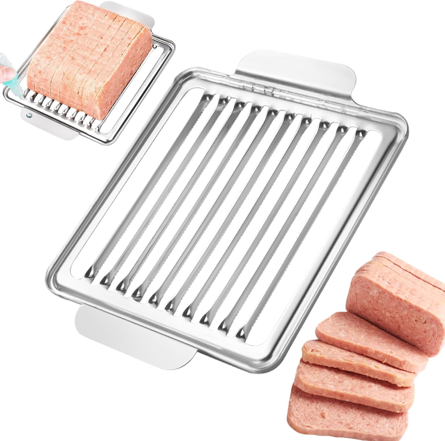 Luncheon Meat Slicer, 304 Stainless Steel Cutter for SPAM, 10 Slices ...
