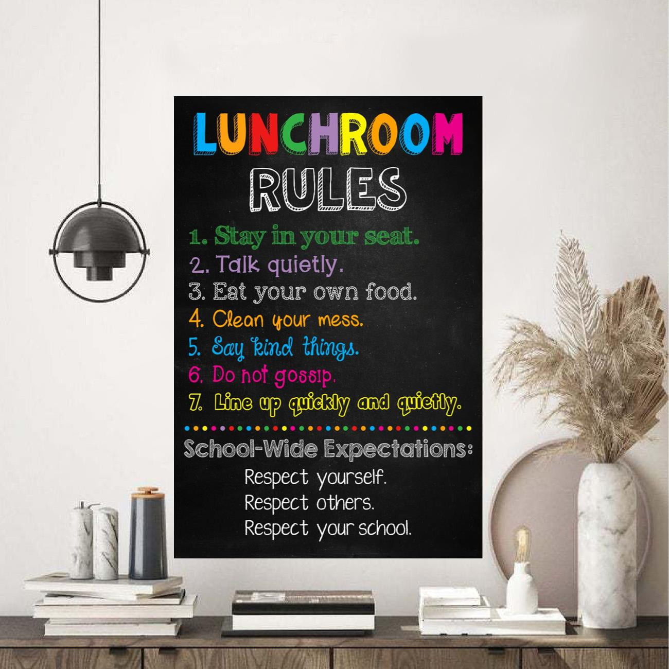 Lunchroom Rules Knowledge Print Poster 11 x 17 Inch Poster - Walmart.com