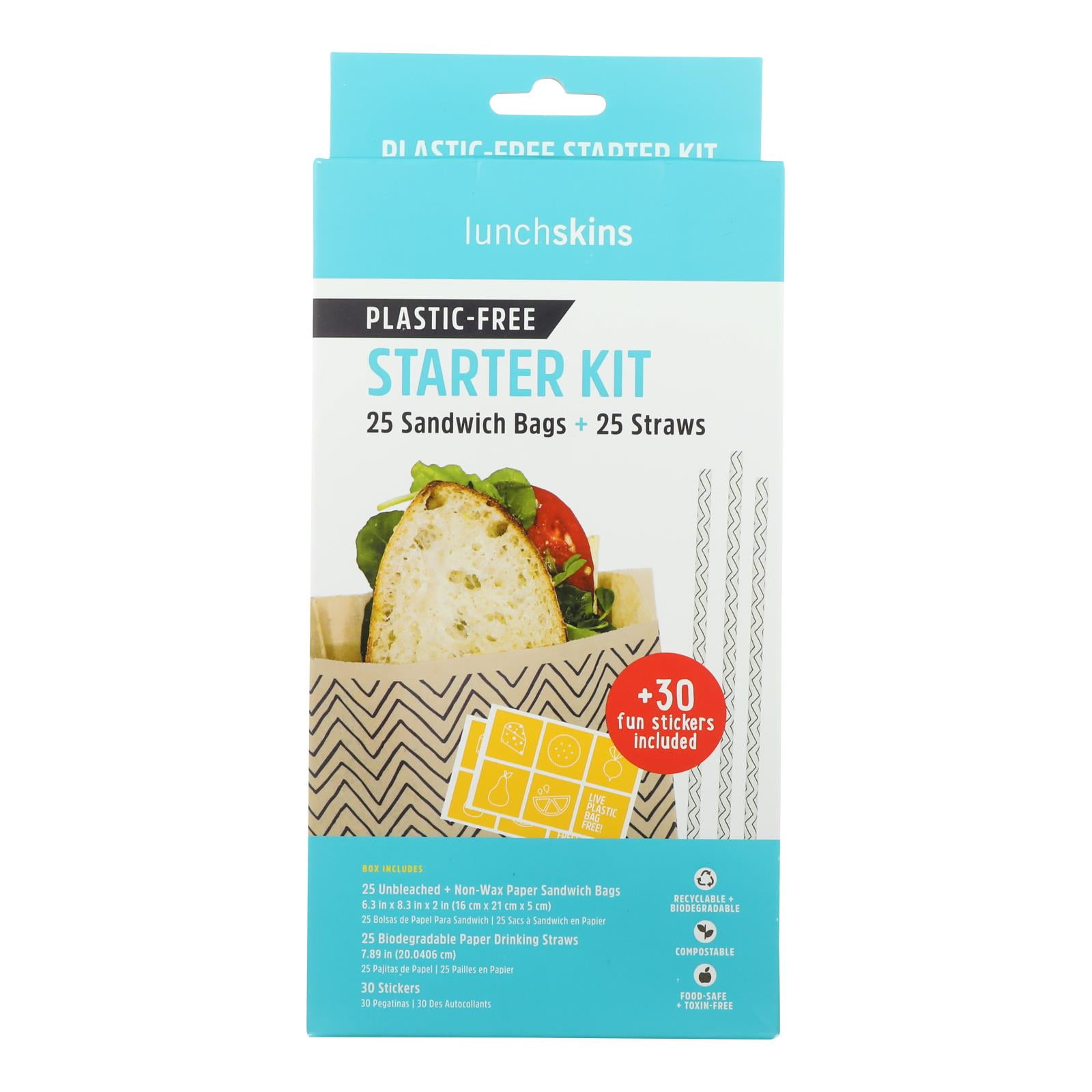 Lunchskins - Plastic-free Starter Kit - Case Of 12-1 Kit - Walmart.com