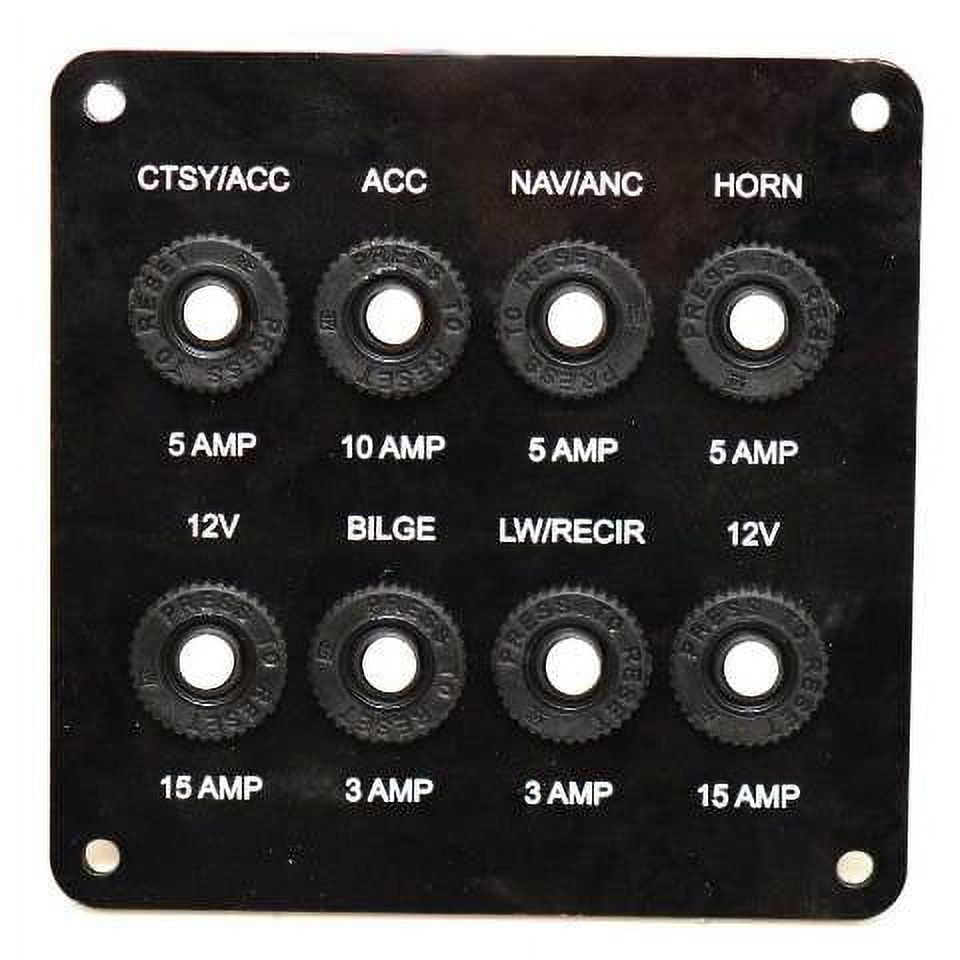 Lund Boat Breaker Switch Panel 2244120 | w/ Fuse Block 4 x 4 Inch ...